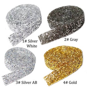 Hotfix Rhinestone Ribbon Roll---iron on Crystal Ribbons Hotfix ...