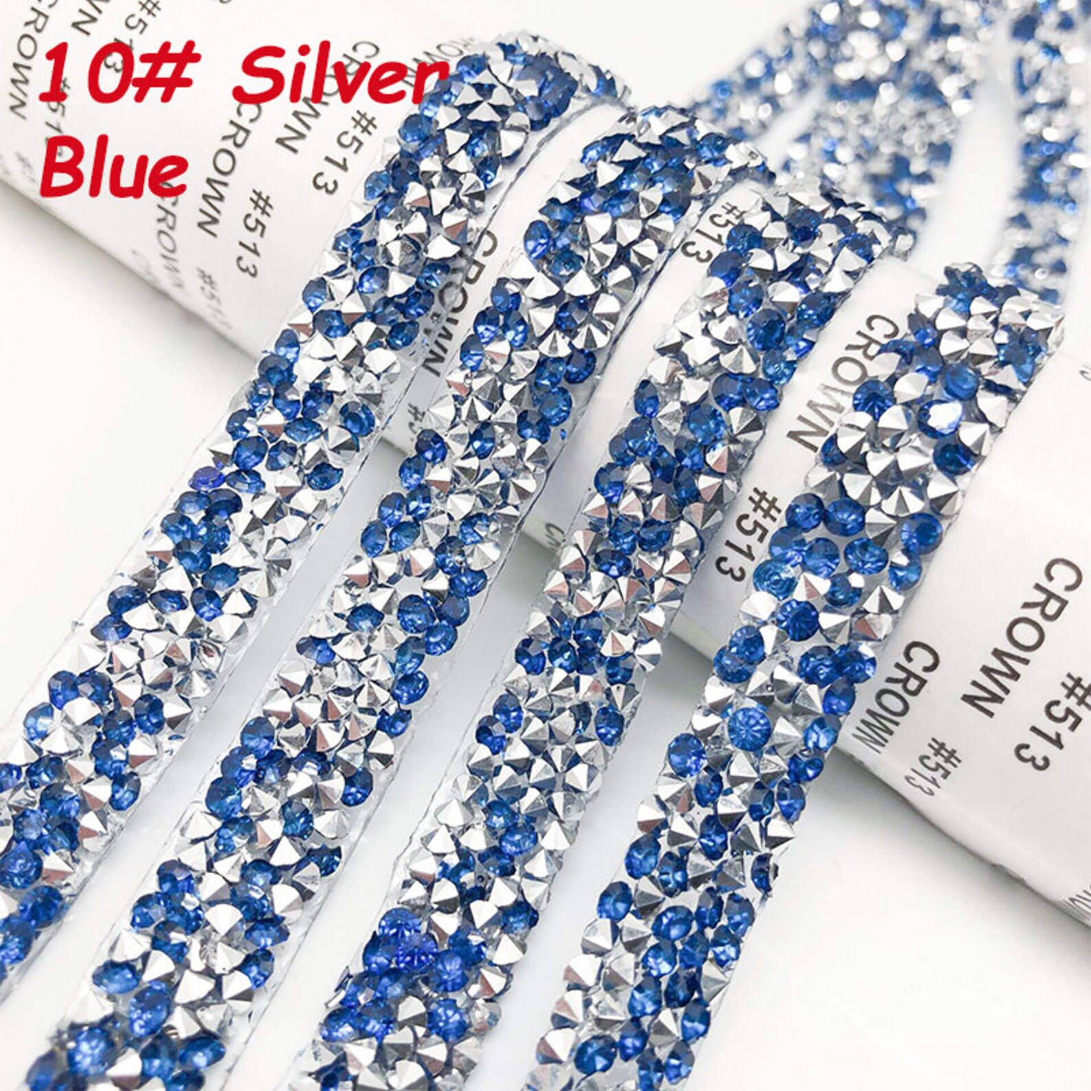 Hotfix Rhinestone Ribbon Rolliron on Crystal Ribbons Hotfix - Etsy