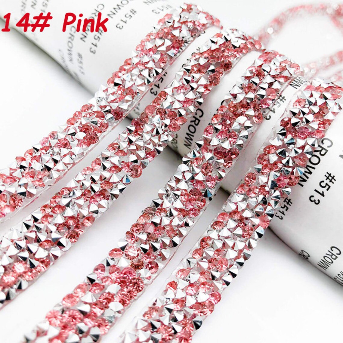Hotfix Rhinestone Ribbon Rolliron on Crystal Ribbons Hotfix - Etsy