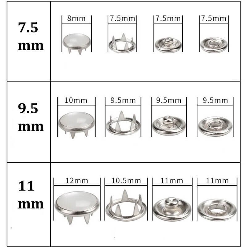 Pearl Ring Metal Snaps Die SetsProng Ring Snap Fasteners | Etsy