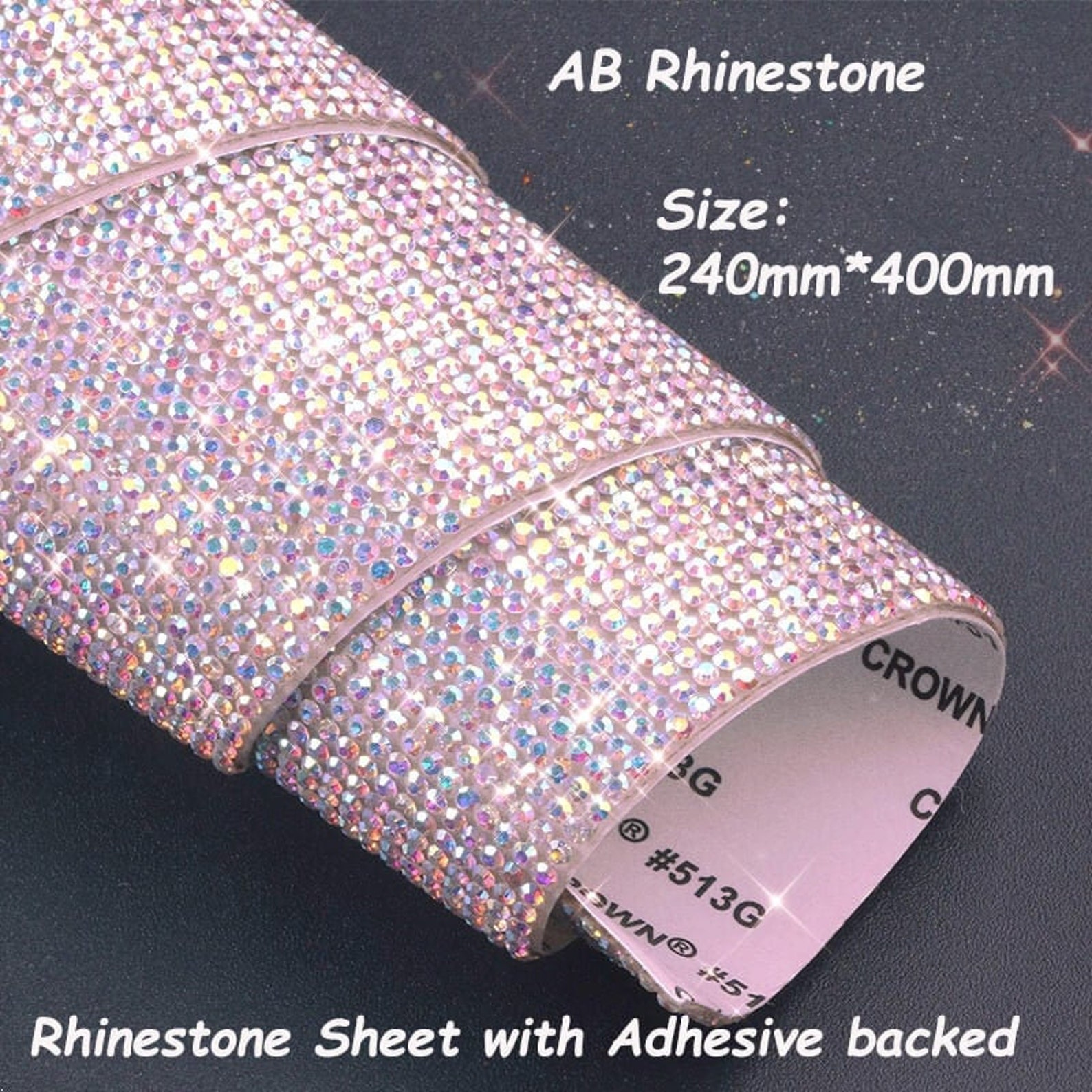 AB Rhinestone Sheet: Self Adhesive Crystal Stickers (240mm*400mm) - Etsy