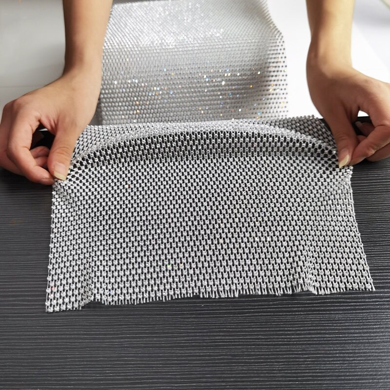 Stretchable Rhinestone Fabricrhinestone Soft Stretch Mesh - Etsy
