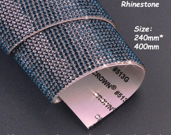 Rhinestone Sheet W Adhesive Backedlake Blue | Etsy