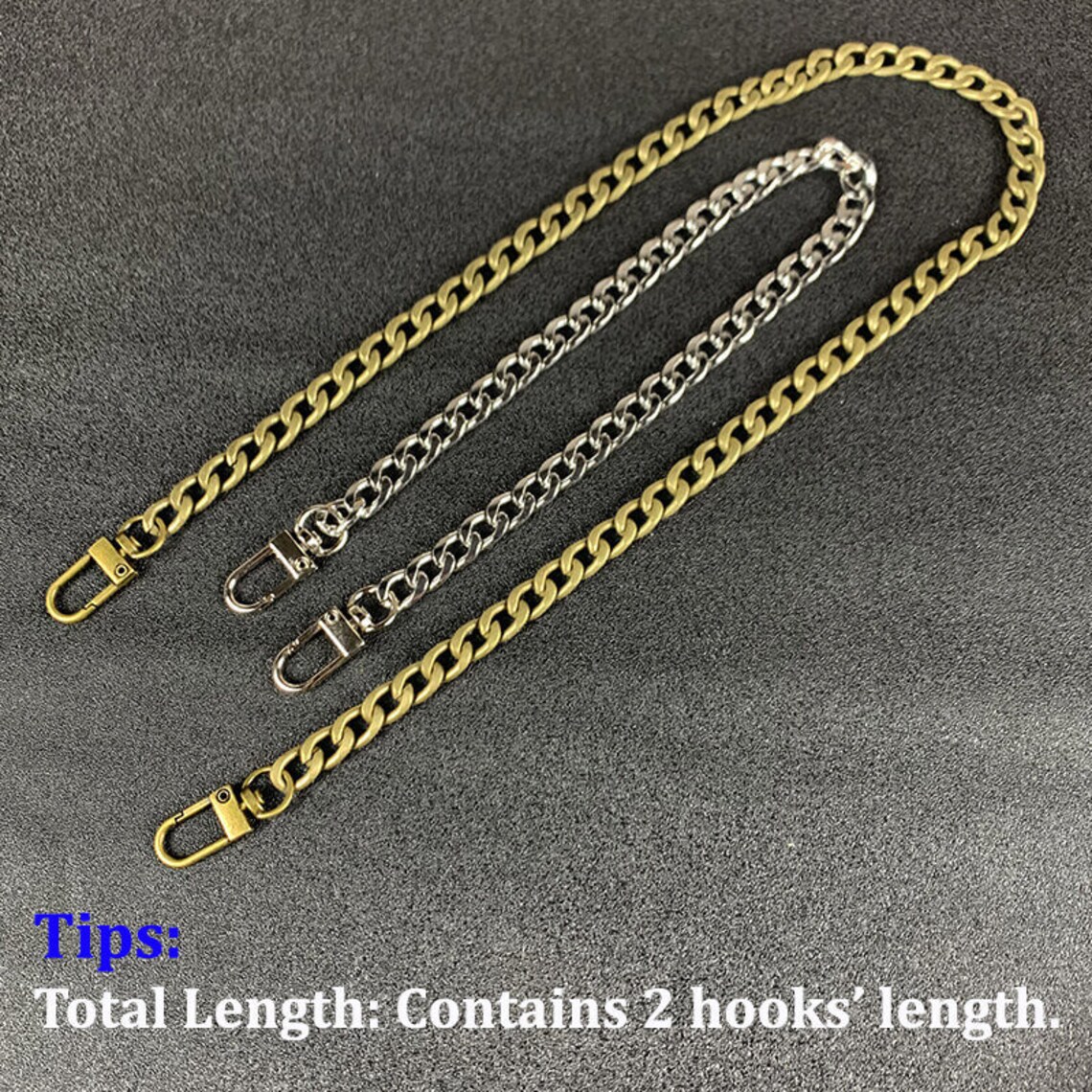 DIY Flat Chain Strap Handbag Chains Accessories Purse Straps - Etsy