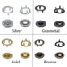 50 Sets Brass Material Open Ring Metal Snaps-eco-friendly Brass Press ...