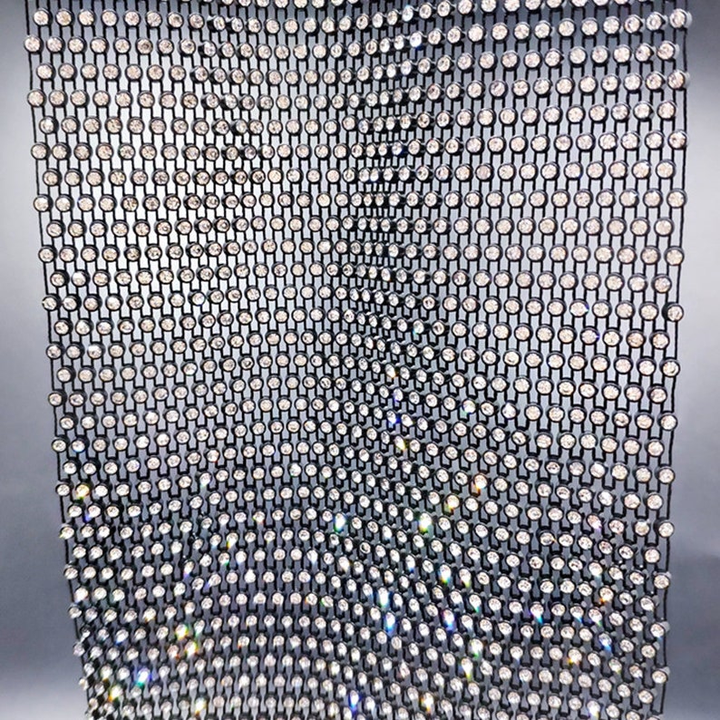 Dehnbarer Strassstoff --Strass Weich Stretch Mesh Stoff Elastisch ...