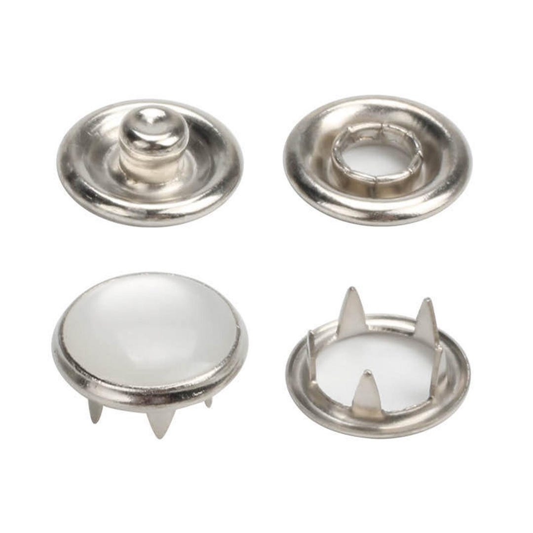 50 Sets Brass Material Pearl Ring Metal Snaps---press Studs Snap Popper ...