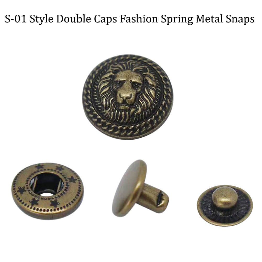 20 Sets S-01 Style Double Caps Fashion Spring Metal - Etsy