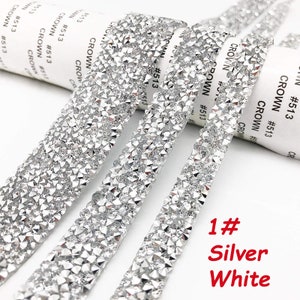 Hotfix Rhinestone Ribbon Rolliron on Crystal Ribbons Hotfix - Etsy