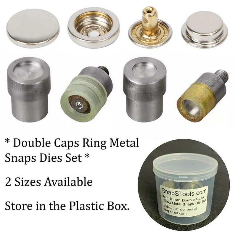 50 Sets Double Cap Metal Snaps: Heavy Duty Snap Fasteners - Etsy