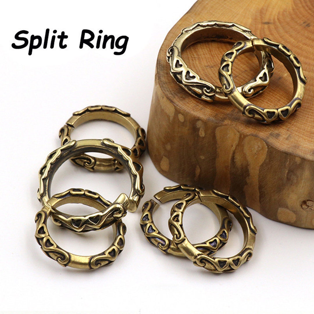 Split Ringsolid Brasskeyring Ring Key Chain Decoration - Etsy
