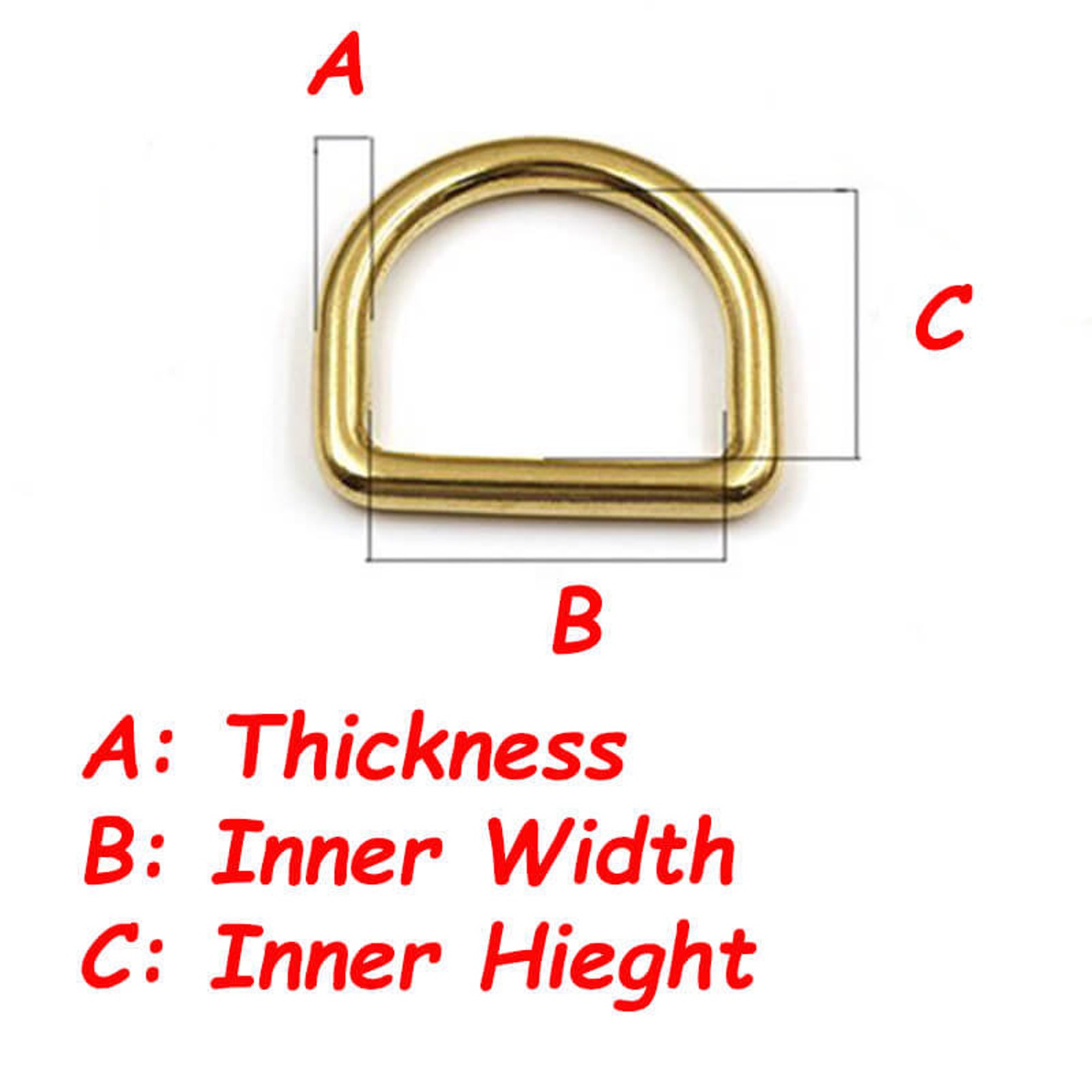 D-Rings100% Solid BrassSolid Brass D Ring for Straps Bags | Etsy