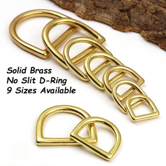 5 PCS D-rings-solid Brasssolid Brass D Ring for Straps Bags | Etsy