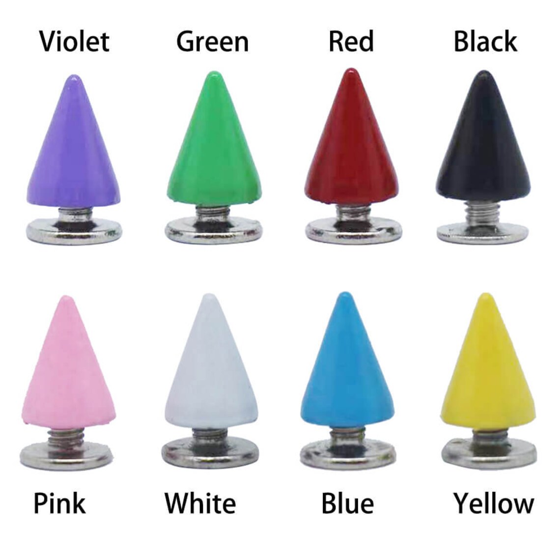 50 Full Sets Bullet Punk Spikes---leather Crafts Screw Punk Studs ...