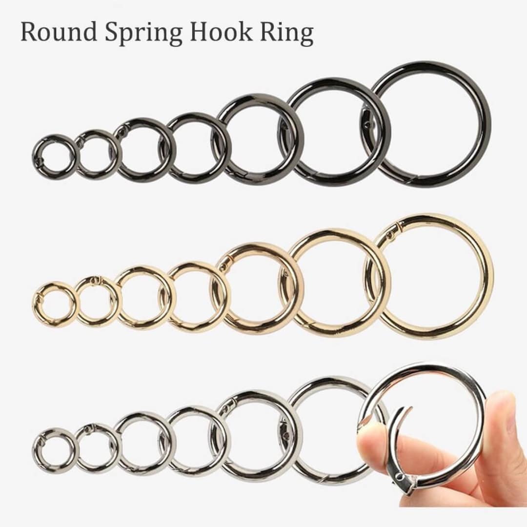 5 PCS Round Spring Hook Ringround Carabiner Spring Key Ring,spring Snap ...