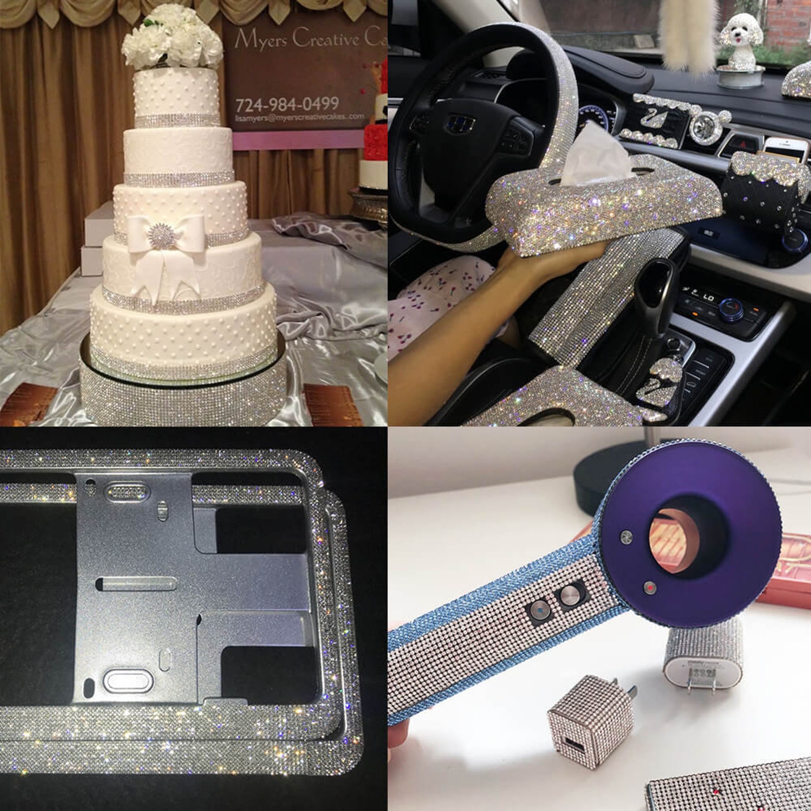 Rhinestone Sheet W Adhesive Backedlake Blue | Etsy