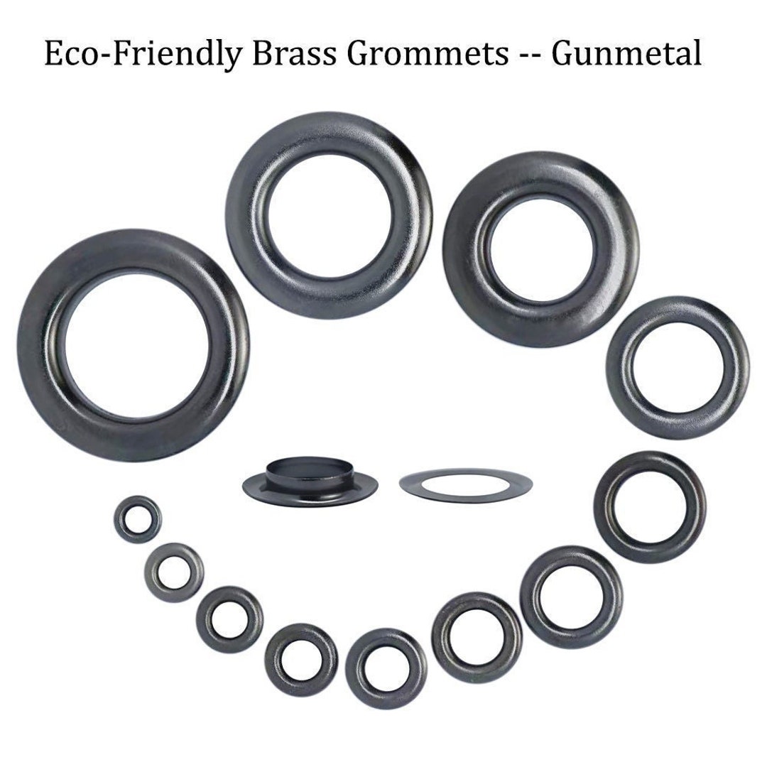 50 Sets Gunmetal Brass Grommets: Eco-friendly Eyelet Fasteners - Etsy