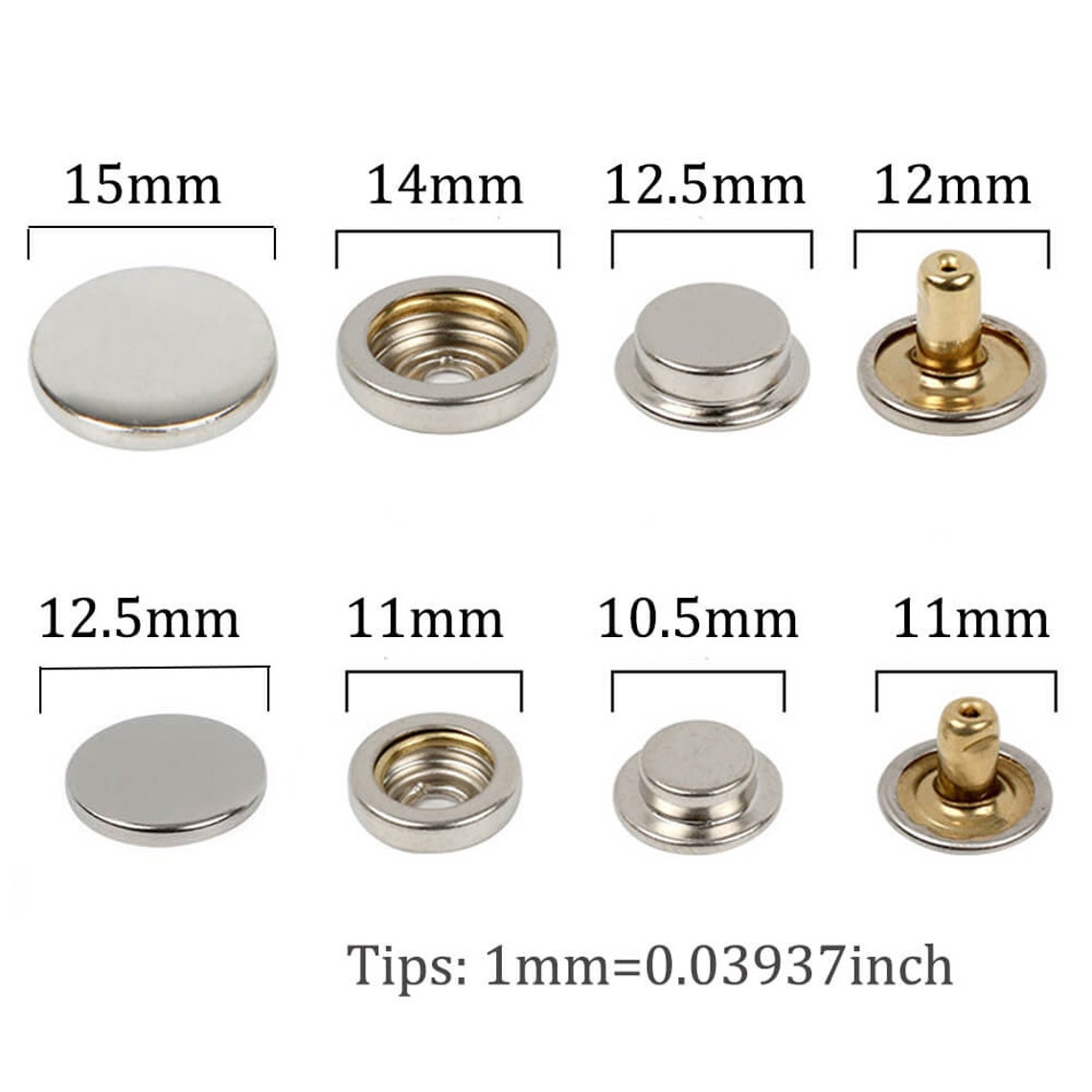 Double Caps Ring Metal Snaps Dies Sets 12.5mm15mmsnap | Etsy Canada