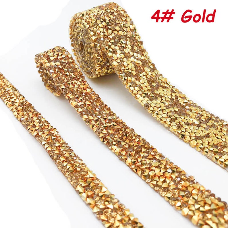 Hotfix Rhinestone Ribbon Rolliron on Crystal Ribbons Hotfix - Etsy