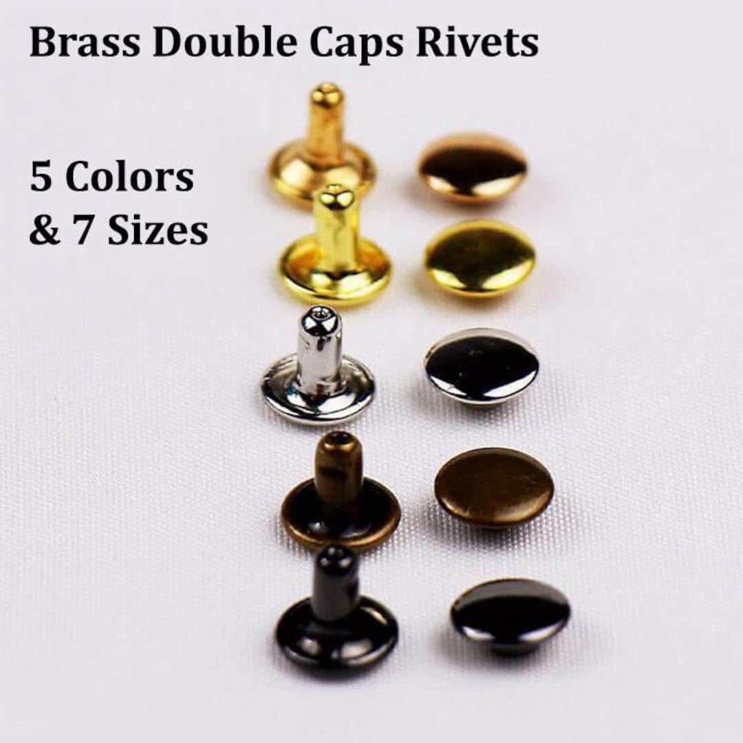 500 Eco-friendly Brass Double Cap Rivets: Leather Rivet Sets - Etsy