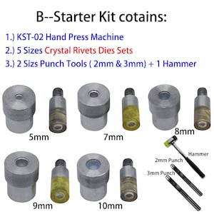 Hand Press Machine for Grommets/eyelets,double Caps Rivet Press/crystal ...
