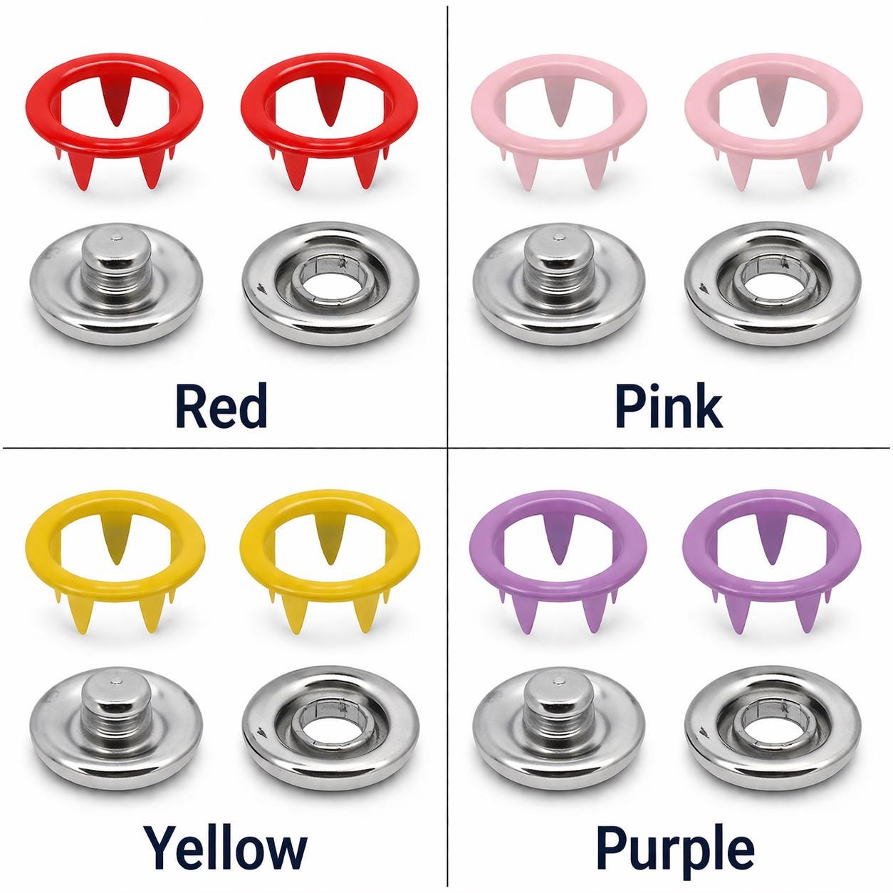 50 Sets Eco-brass Open Ring Metal Snaps: No-sew Fasteners - Etsy