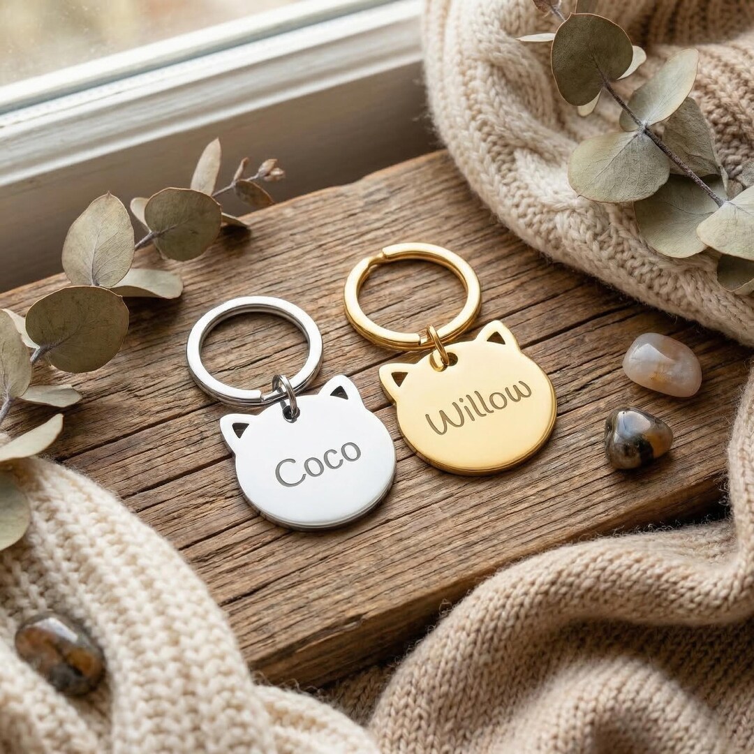 Free Personalized Cute Cat Tag, Custom Cat Tags, Cat Name Tags, Cat ...