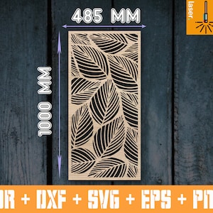 Decorative Panel in the Shape of Leaves, Wall Panels CNC, Room Decor ...