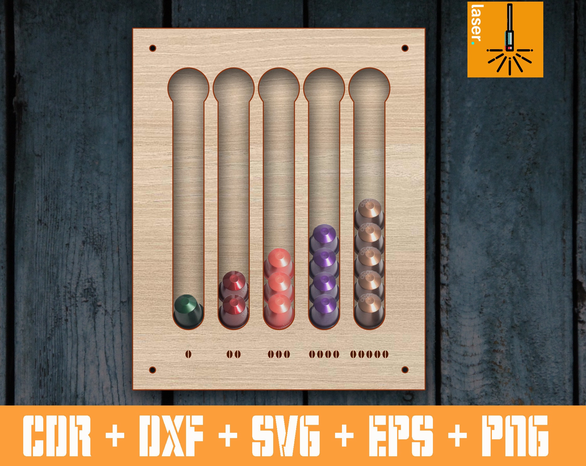 Nespresso Coffee Pod Holder Organizer Storage Vector Template - Etsy Canada