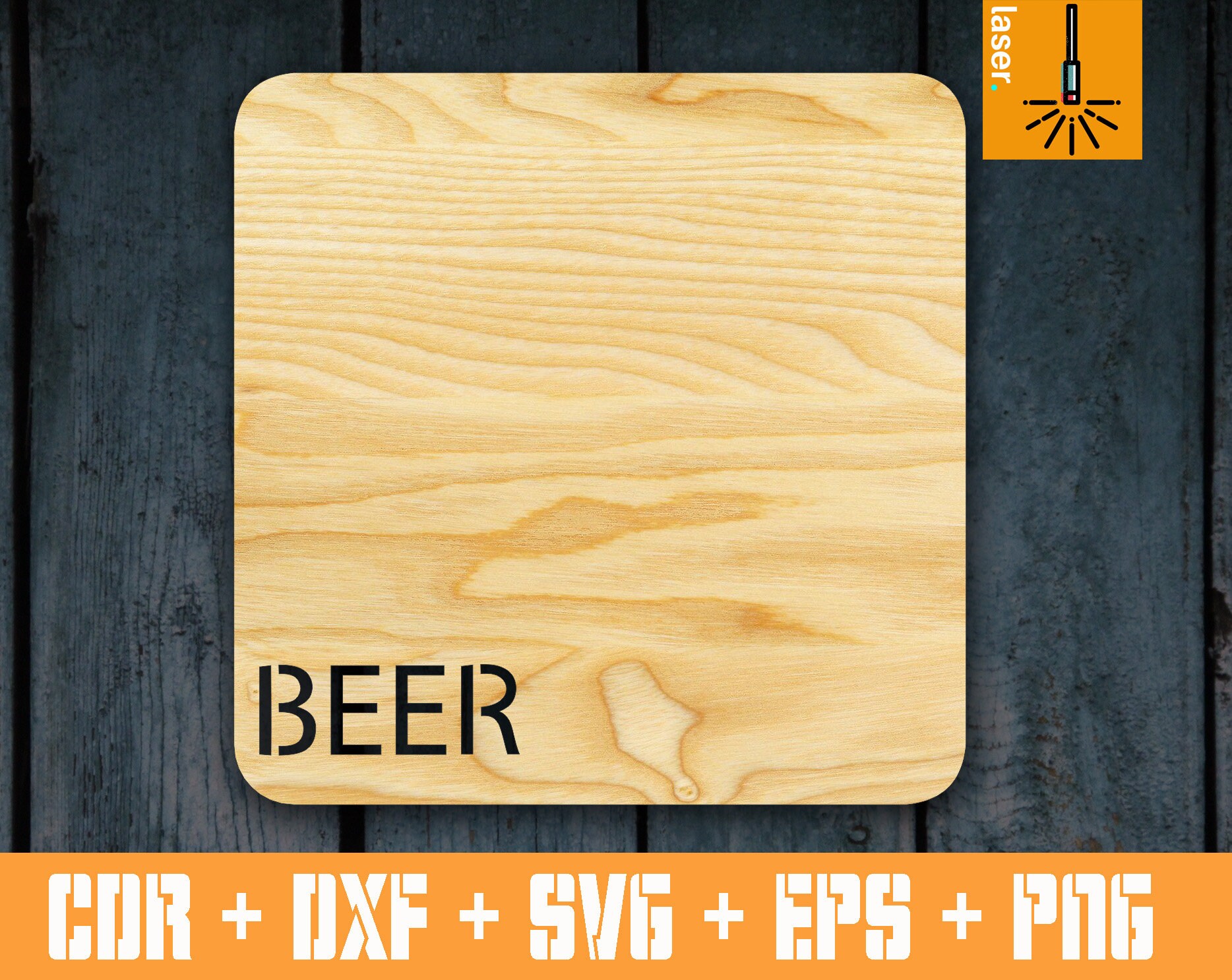 Coasters Vector Laser Cut File SVG/DXF/CDR - Etsy