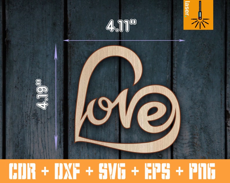 Heart Love Vector & Template for Valentines Day | Wall Decor | Cnc ...