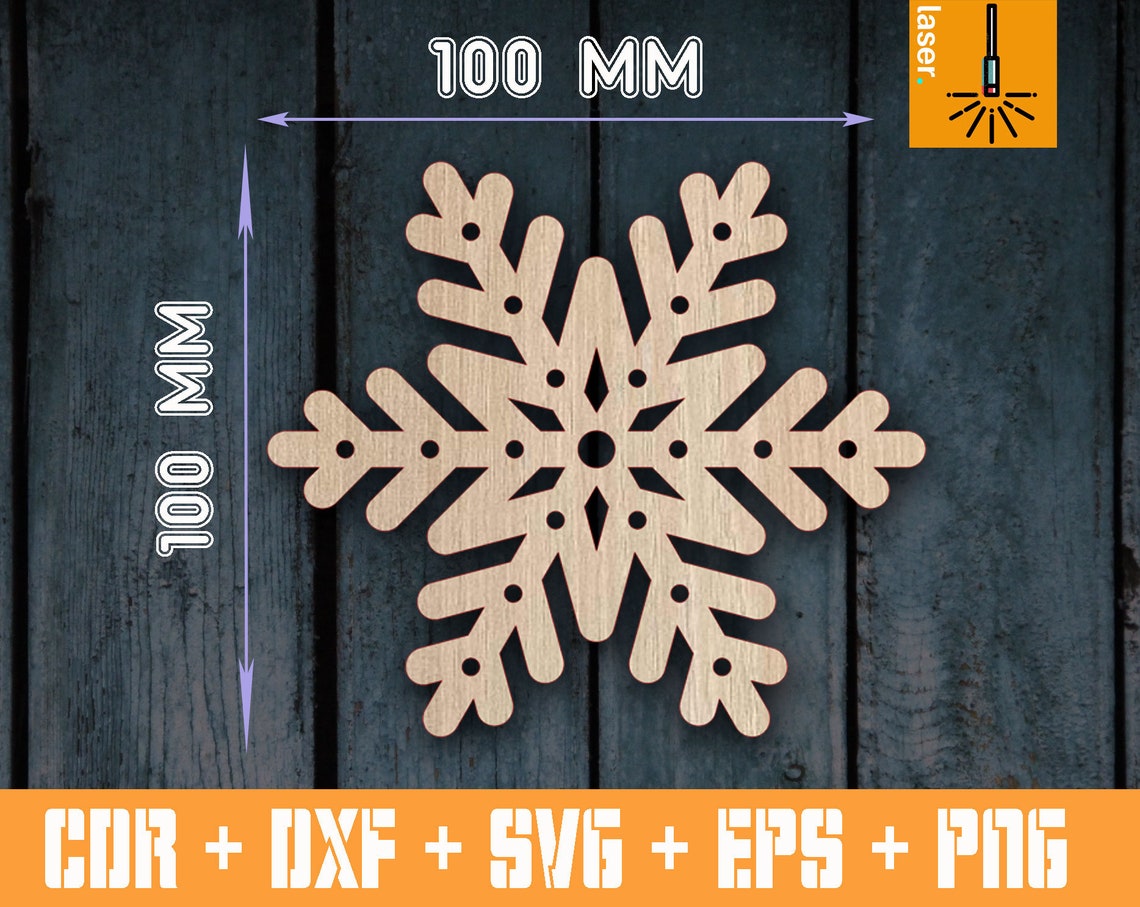 Christmas Snowflake Decoration Set Cnc Vector Xmas Decor - Etsy