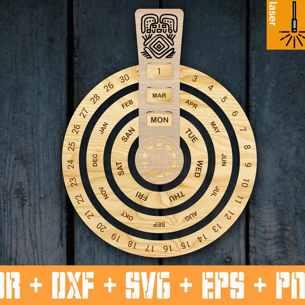 Cnc Vector Files for Perpetual Calendar - Etsy