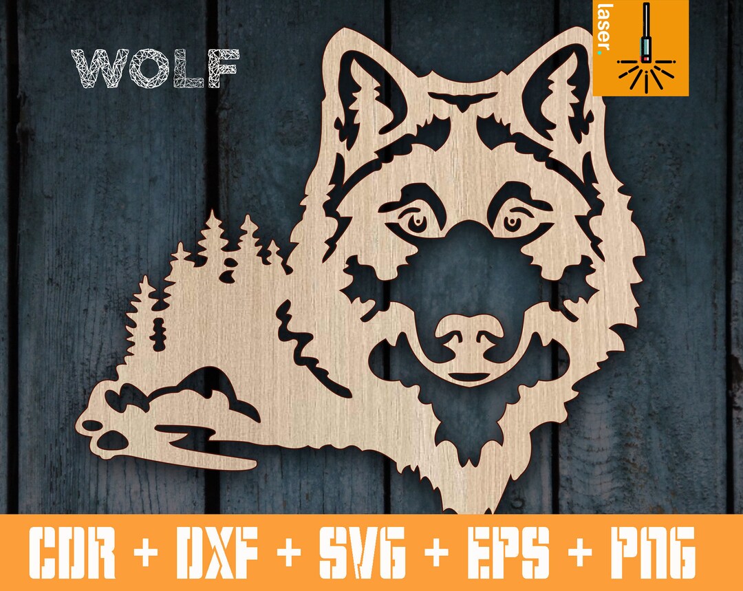 Wolf SVG Laser Cut Files | DXF Laser Cut Files | Cut Files for ...