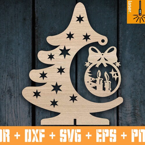 Christmas Tree Template Pattern for Laser Cnc Vector - Etsy
