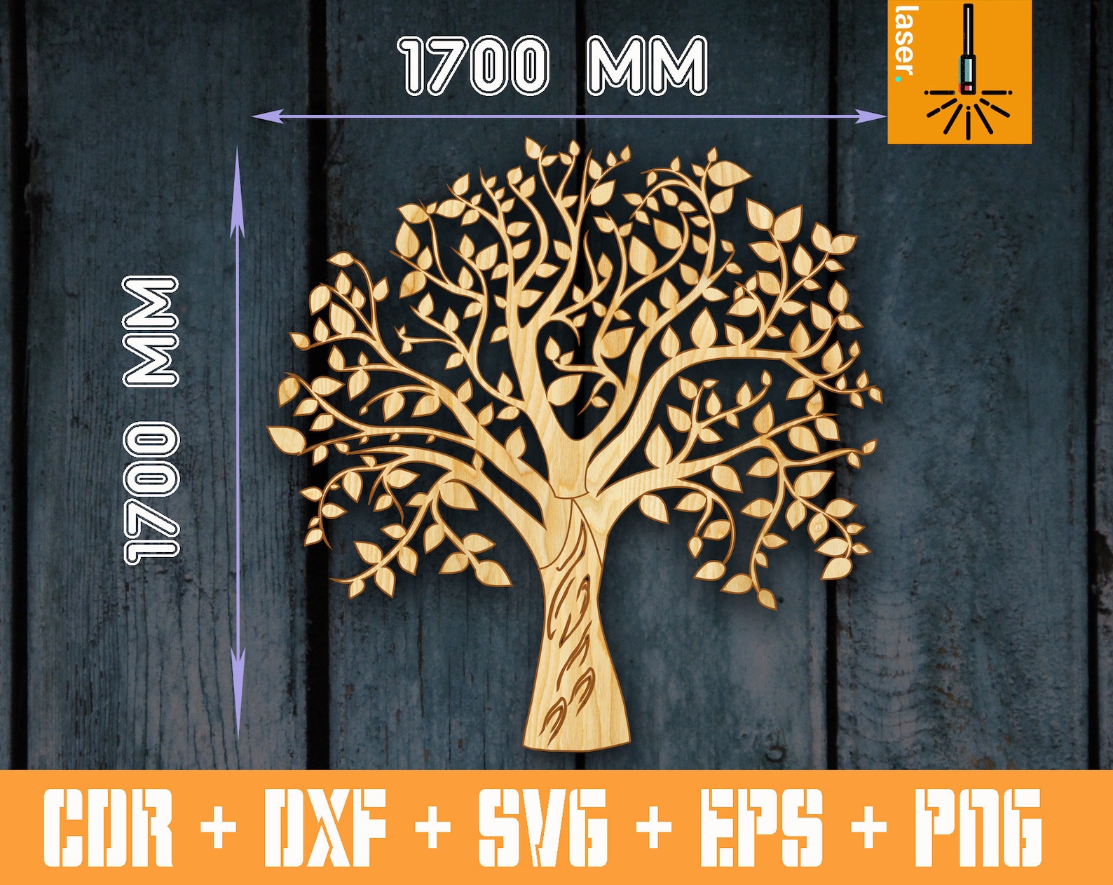 Decorative Panels Tree on the Wall Vector Laser Cut Room - Etsy