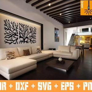 Pano Tree CDR, Wall Panels CNC, Room Decor, Tree Patterns, Tree Wall ...