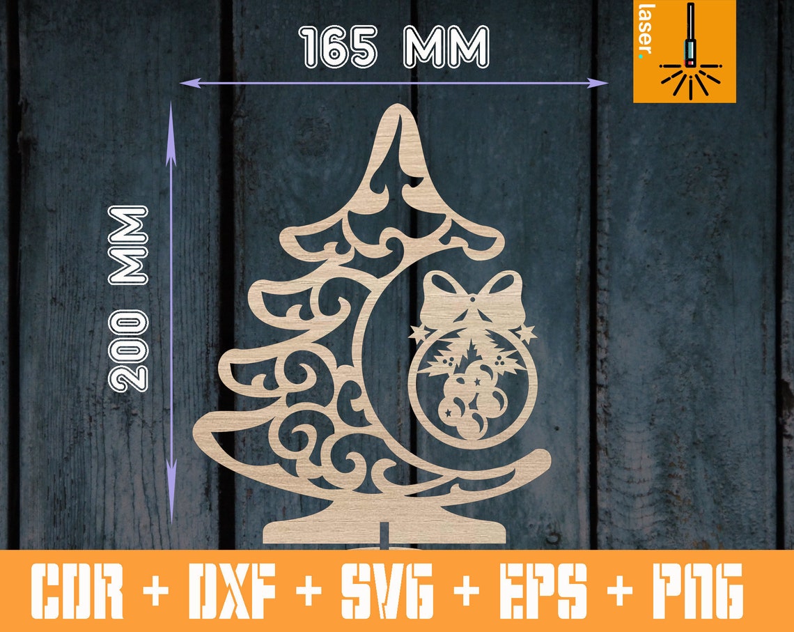 Christmas Tree Sign for Laser | Cnc Vector Christmas Tree | Christmas ...