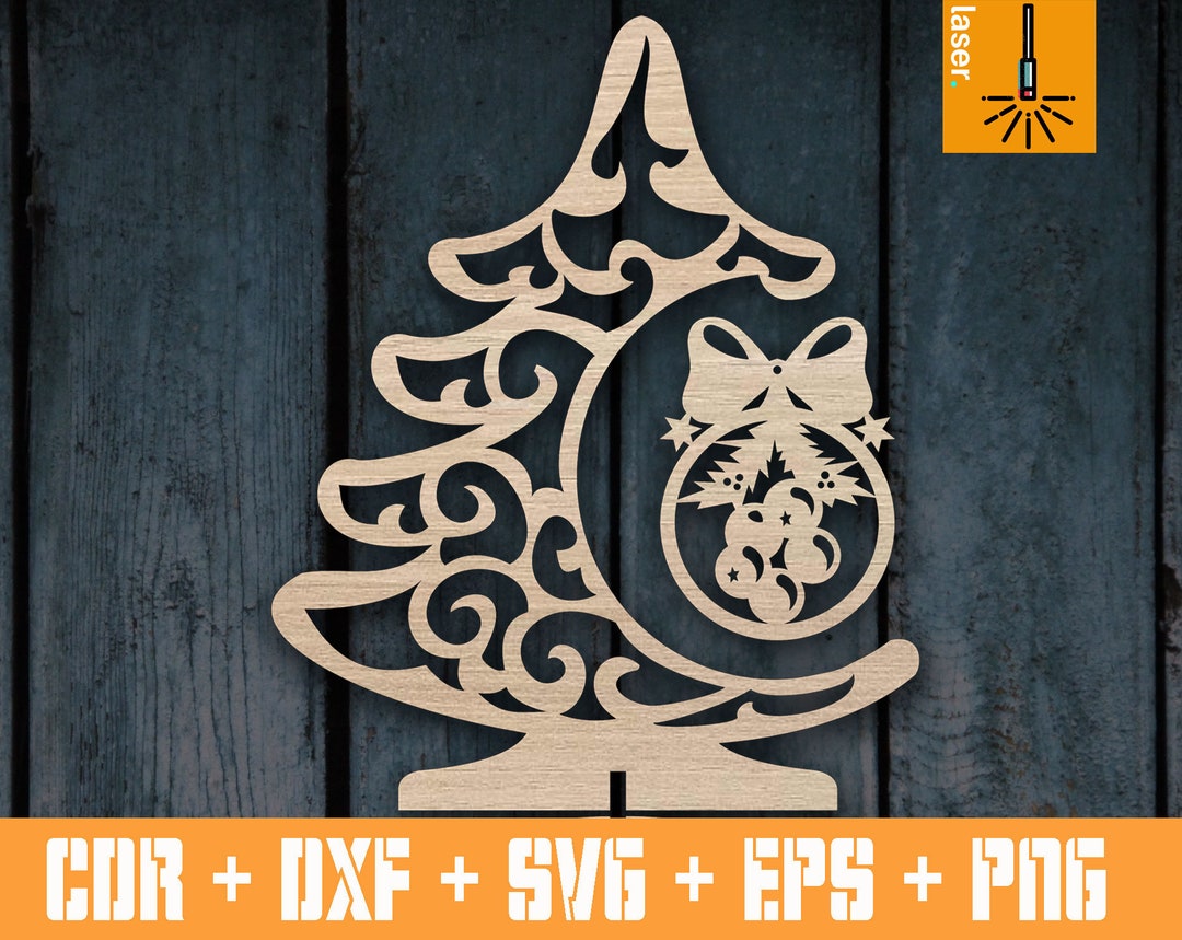 Christmas Tree Sign for Laser | Cnc Vector Christmas Tree | Christmas ...