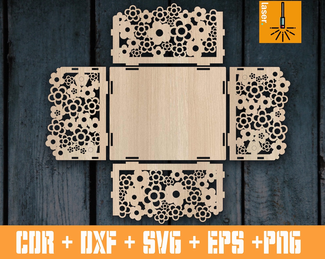 Decorative Storage Baskets CDR Laser Cut Template. Herb and - Etsy