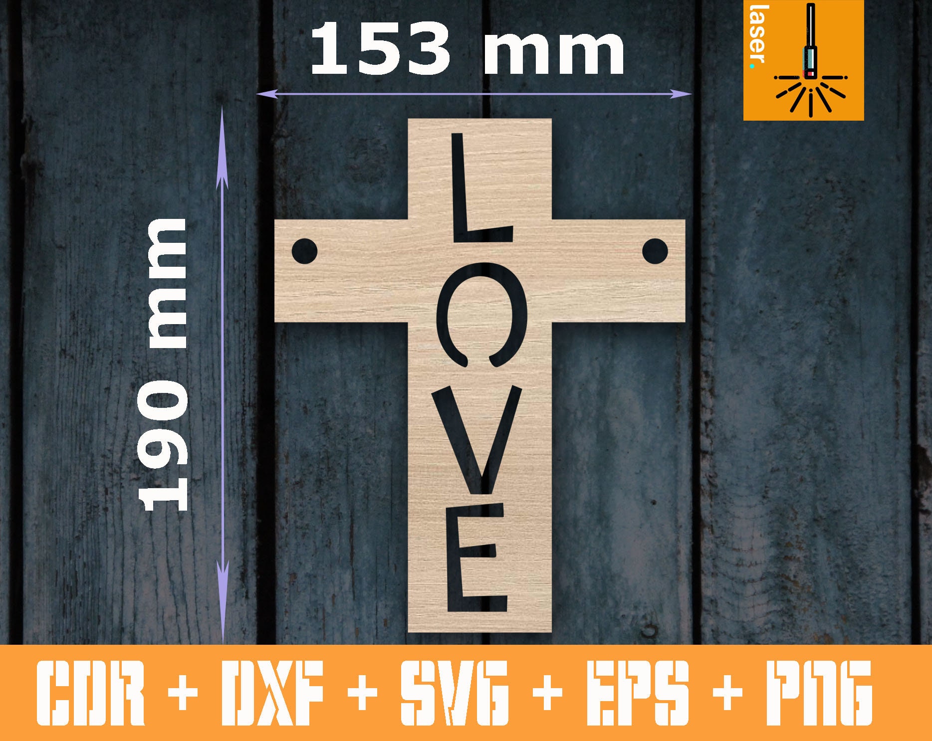 Lords Prayer Cnc Cross LOVE. Laser Cut Vector Template. | Etsy