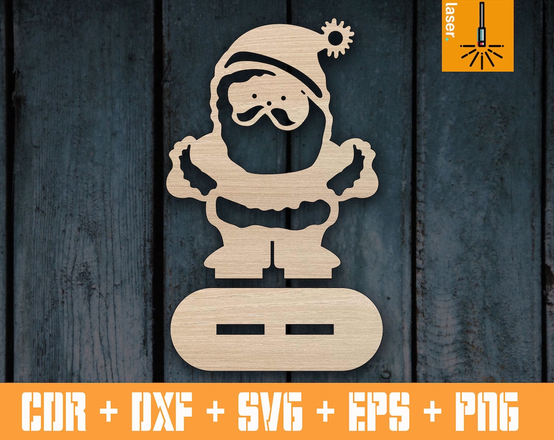 Santa Claus for Laser Cut | Cnc Vector Standing Santa Claus | CNC ...