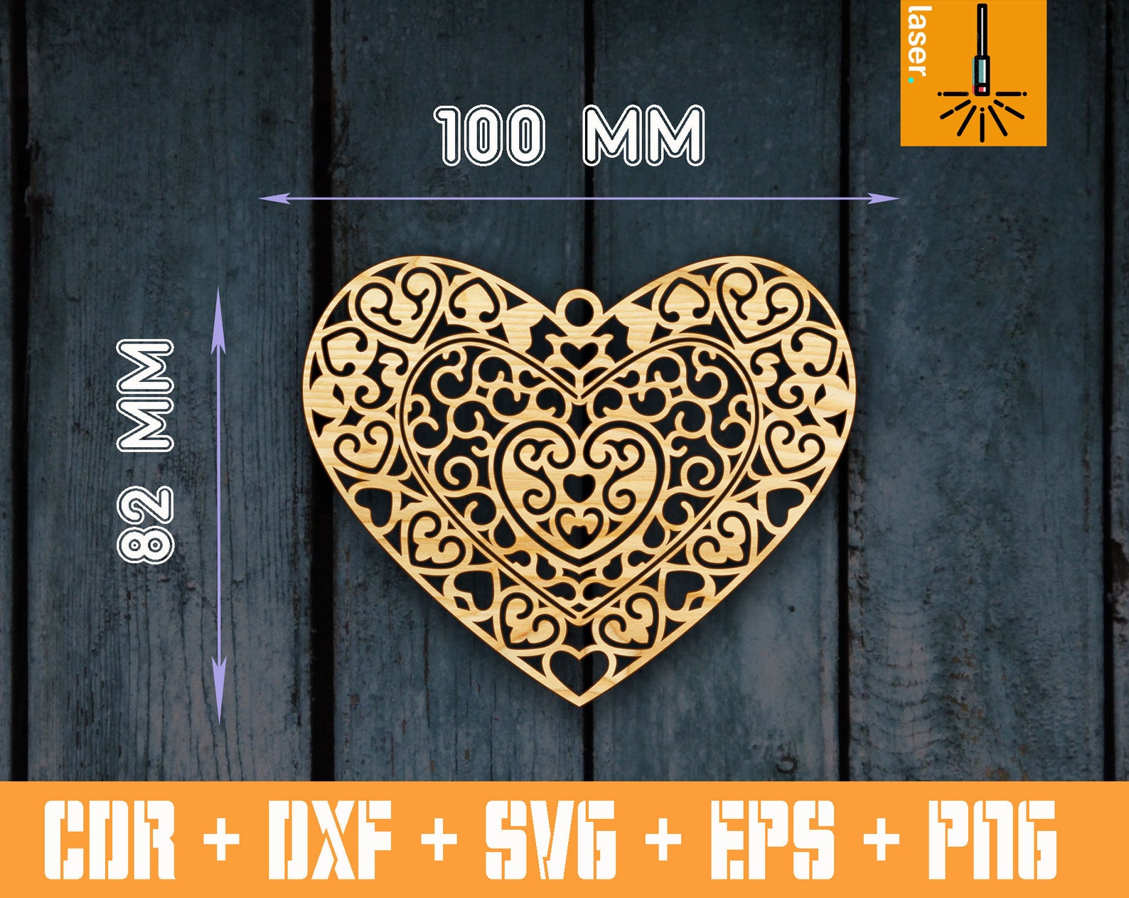 Heart Shaped Vector & Template for Valentines Day | Wall Decor | Cnc ...