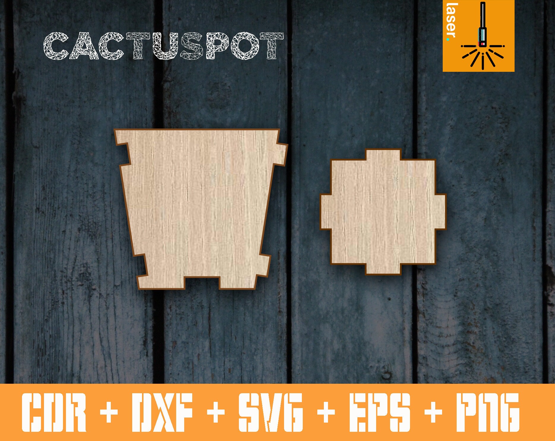 5 Layouts of the Cactus With Flower CNC FILES Cnc Plans Cut - Etsy