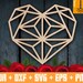Polygonal Heart Decor for Laser Cut. Cnc Files. CNC. Cnc Vector. Cnc ...