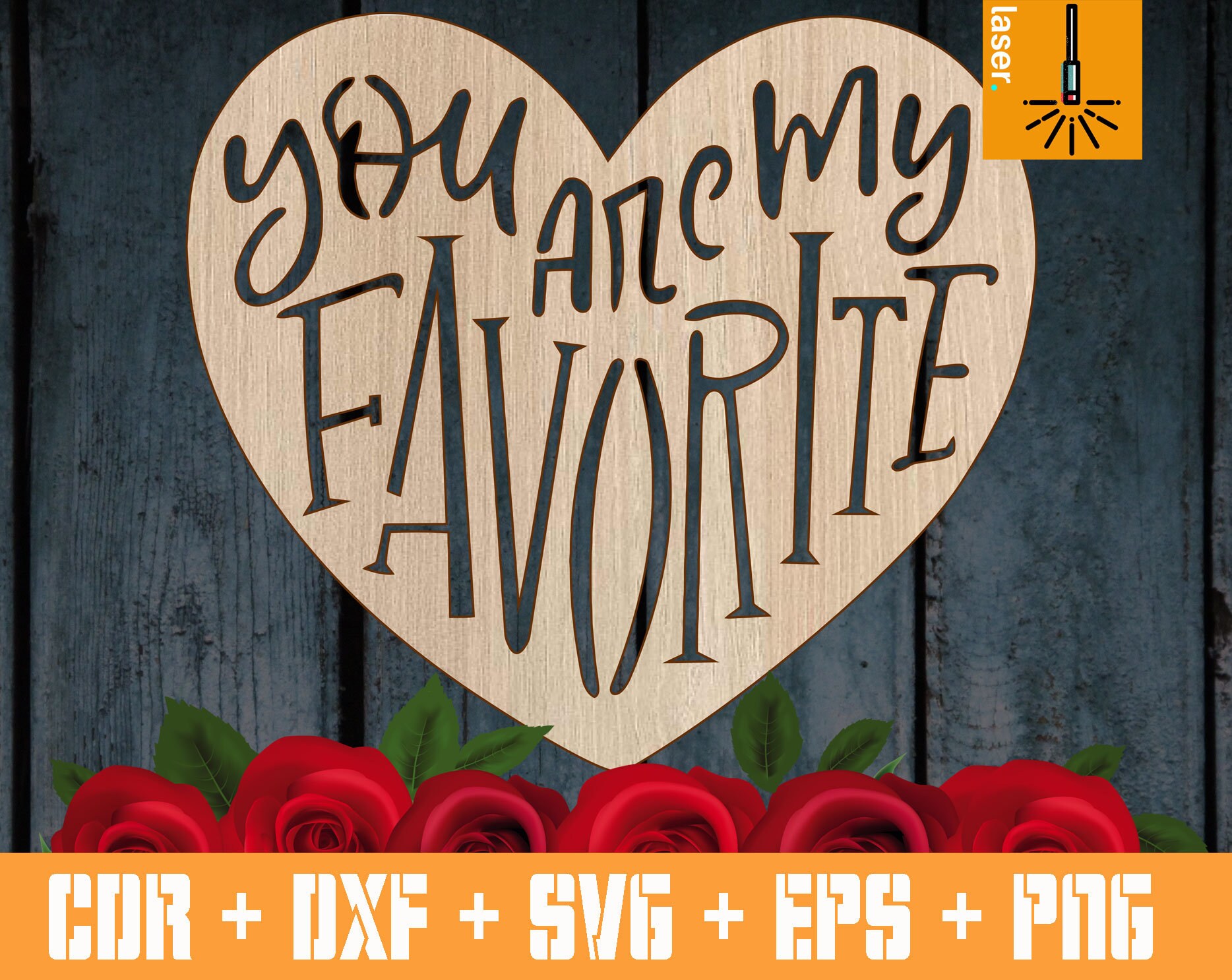 You are my favorite valentine heart decor Svg vector files | Etsy