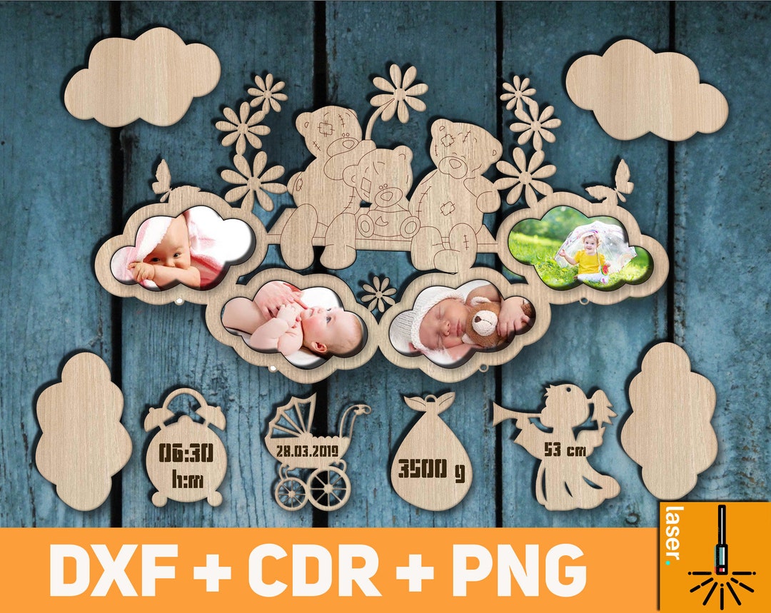 Teddy Baby Birth Announcement CDR, Birth Stats CDR, Baby AI, Baby Kids ...