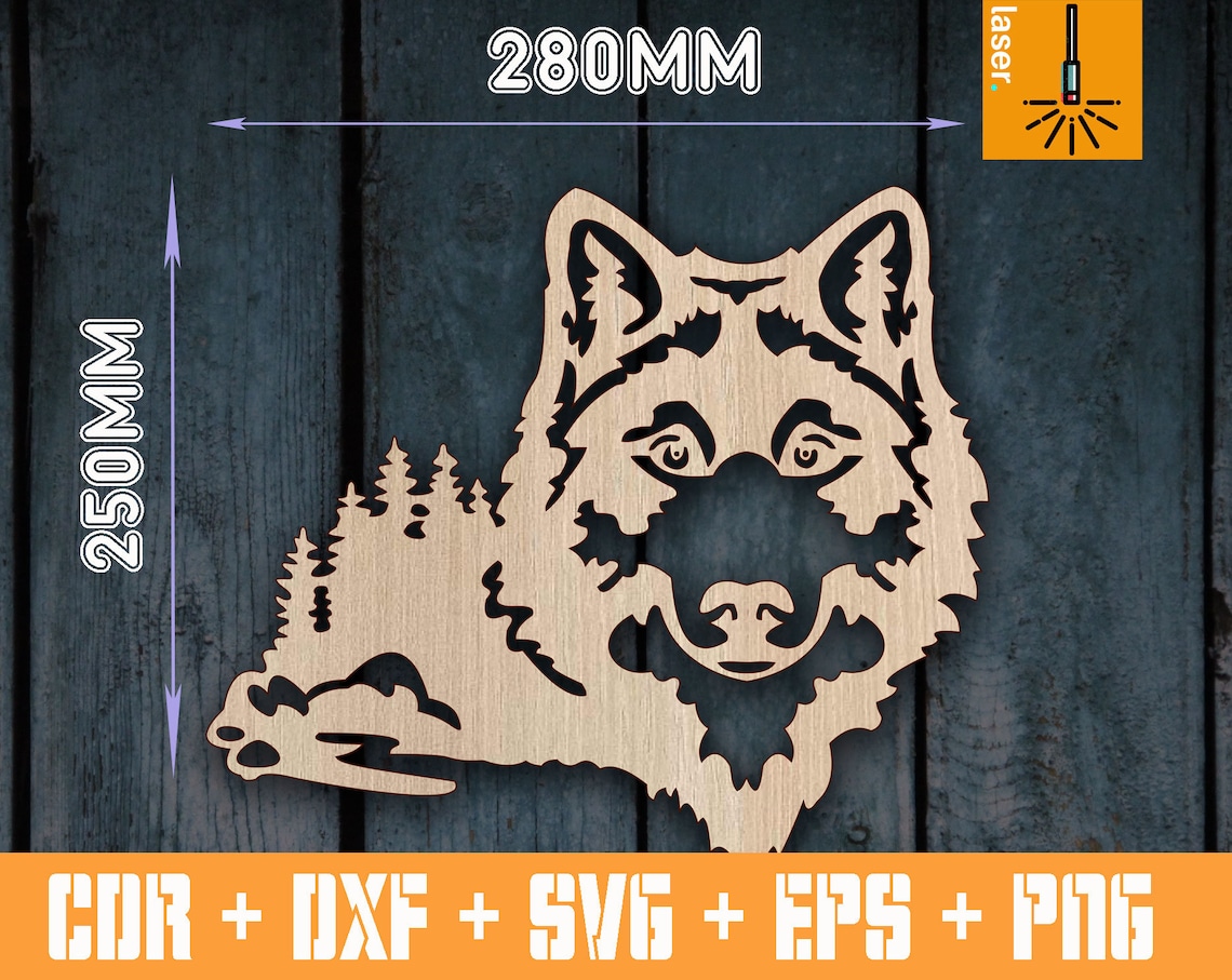 Wolf SVG Laser Cut Files | DXF Laser Cut Files | Cut Files for ...
