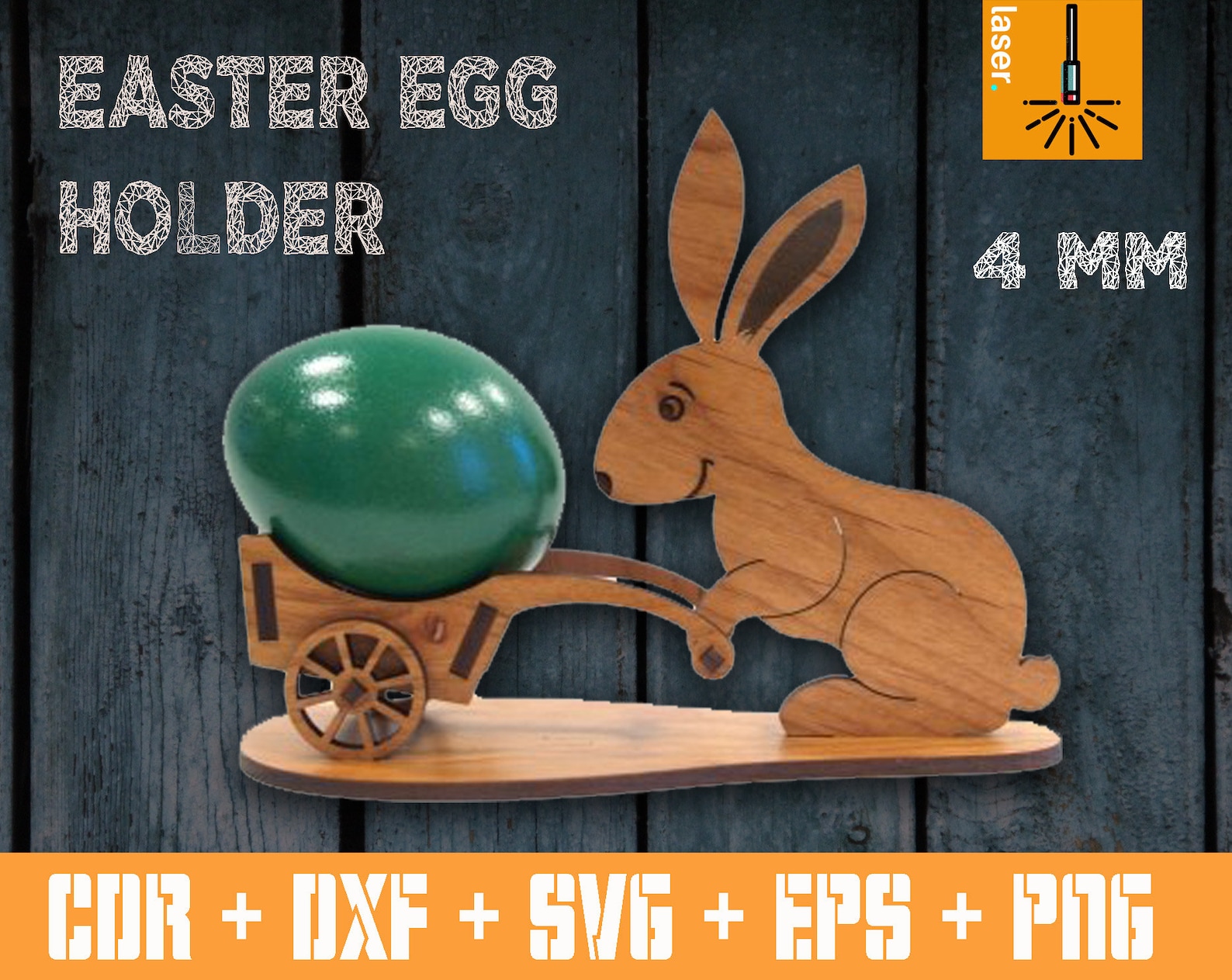 Easter Holder Bunny With a Cart for Eggs | Easter Vector Cut | Easter ...