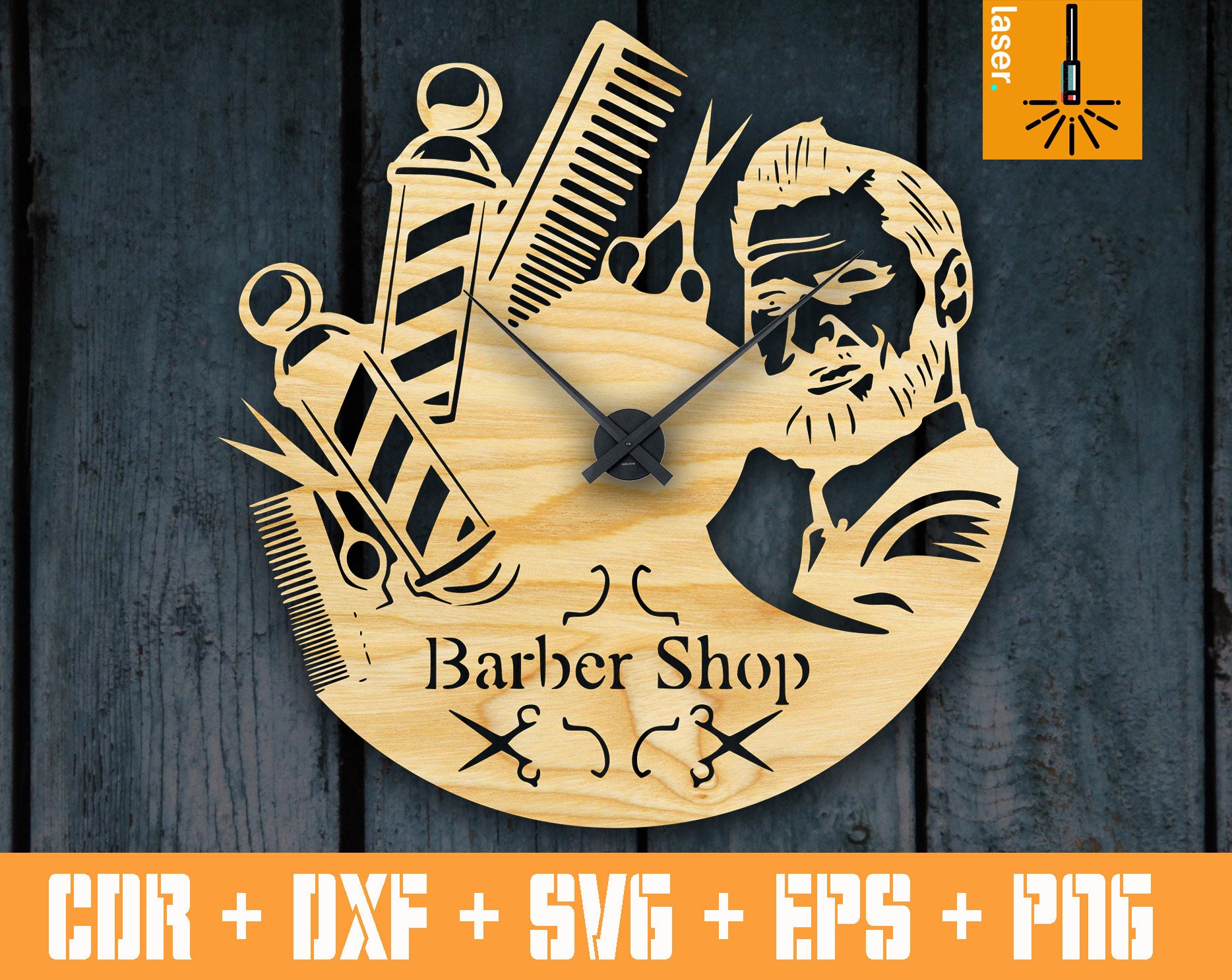 laser cut template Clock dxf files for cnc Laser cut MDF, laser cut ...